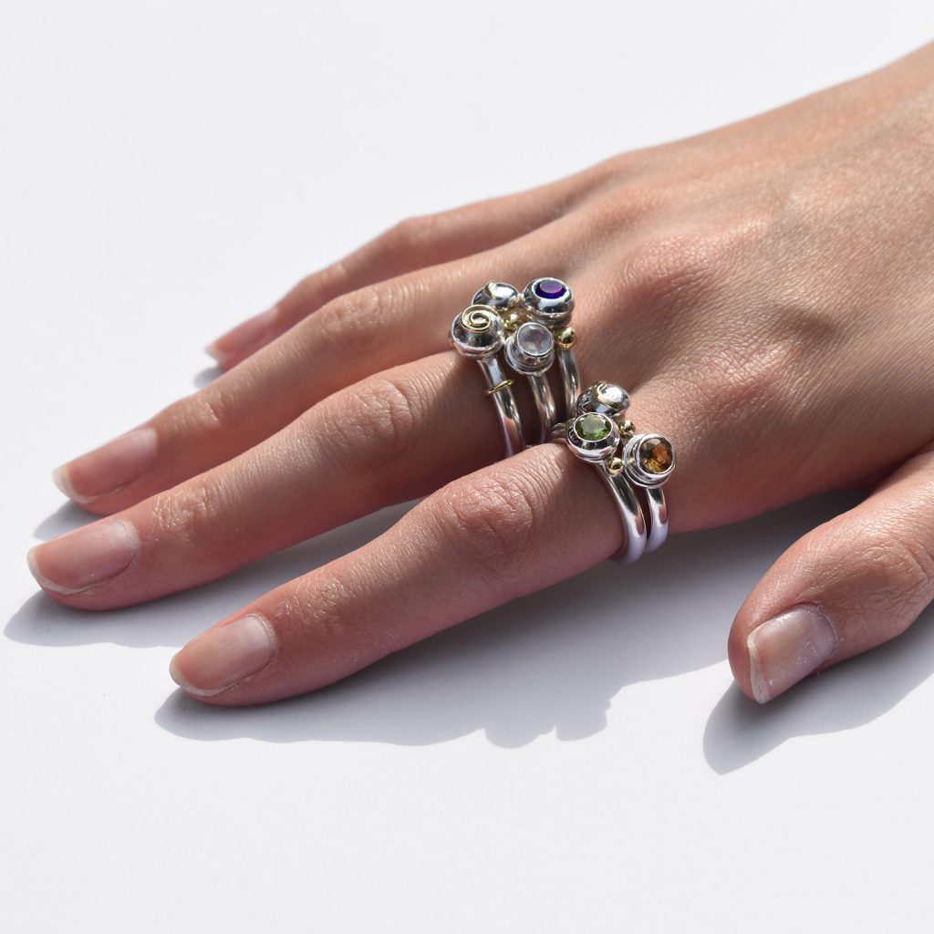 Stacking Pebble Rings | Artgems by Annie Ruthven-Taggart